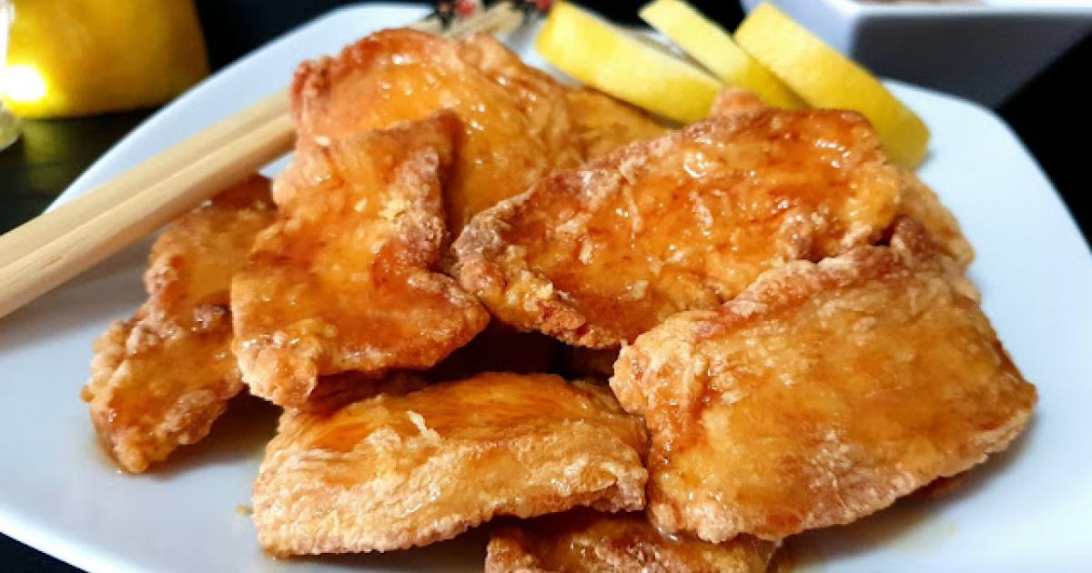 Pollo marinado crujiente, con salsa de limón | Recetas Fáciles Reunidas