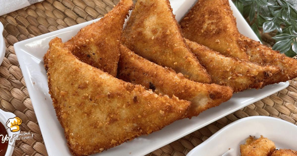 Triángulos rellenos facilísimos | Recetas Fáciles Reunidas