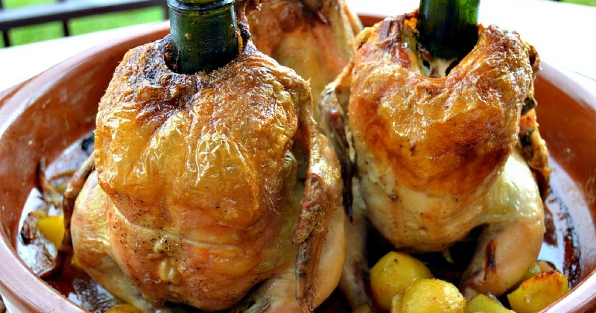 Pollo sentado al cava. receta fácil de pollo al horno | Recetas Fáciles ...