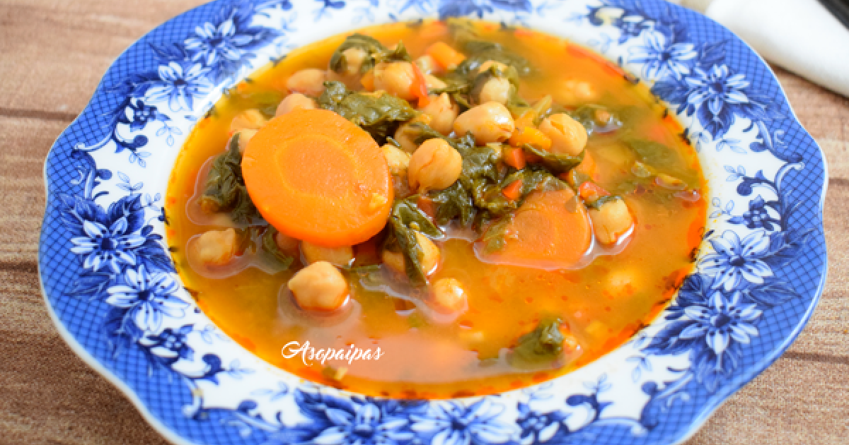 Potaje de garbanzos con acelgas. vídeo receta | Recetas Fáciles Reunidas